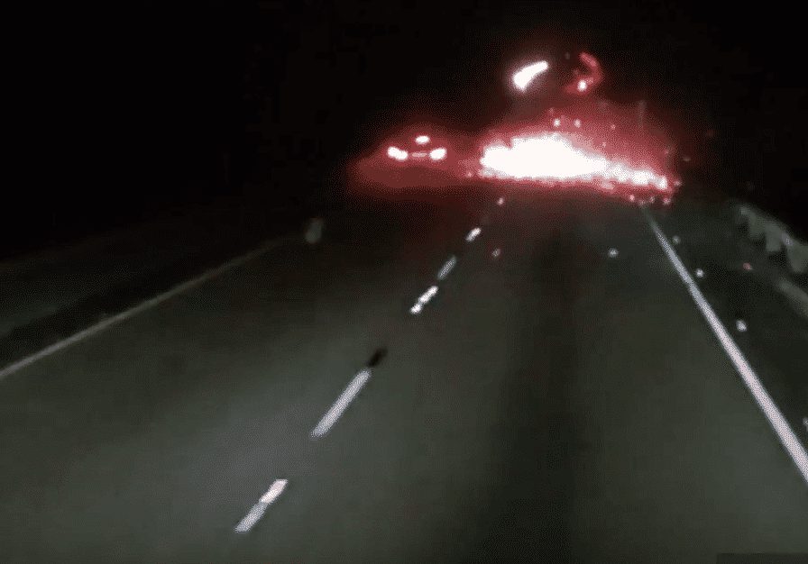 Video Truckers Dash Cam Captures Terrifying Crash On Whiskey Bay Bridge