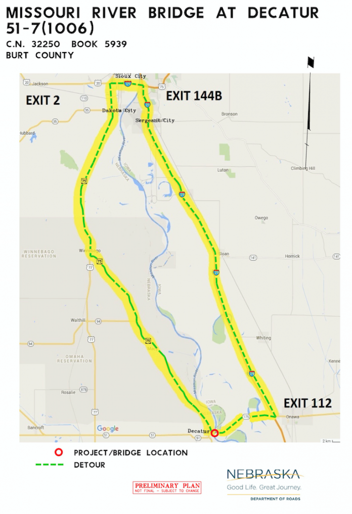 Decatur Bridge Connecting Nebraska to Iowa Closed Until September