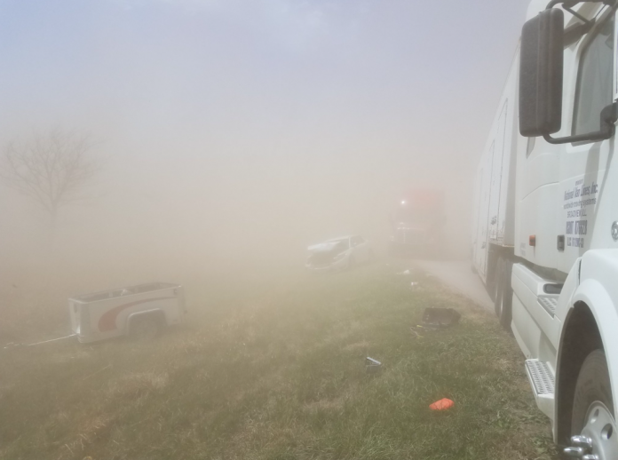 I-80 in Nebraska shut down again for dust storms resulting in multiple ...