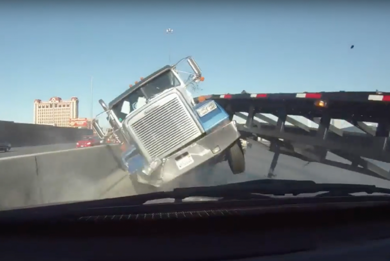VIDEO: Terrifying jackknife caught on dash cam