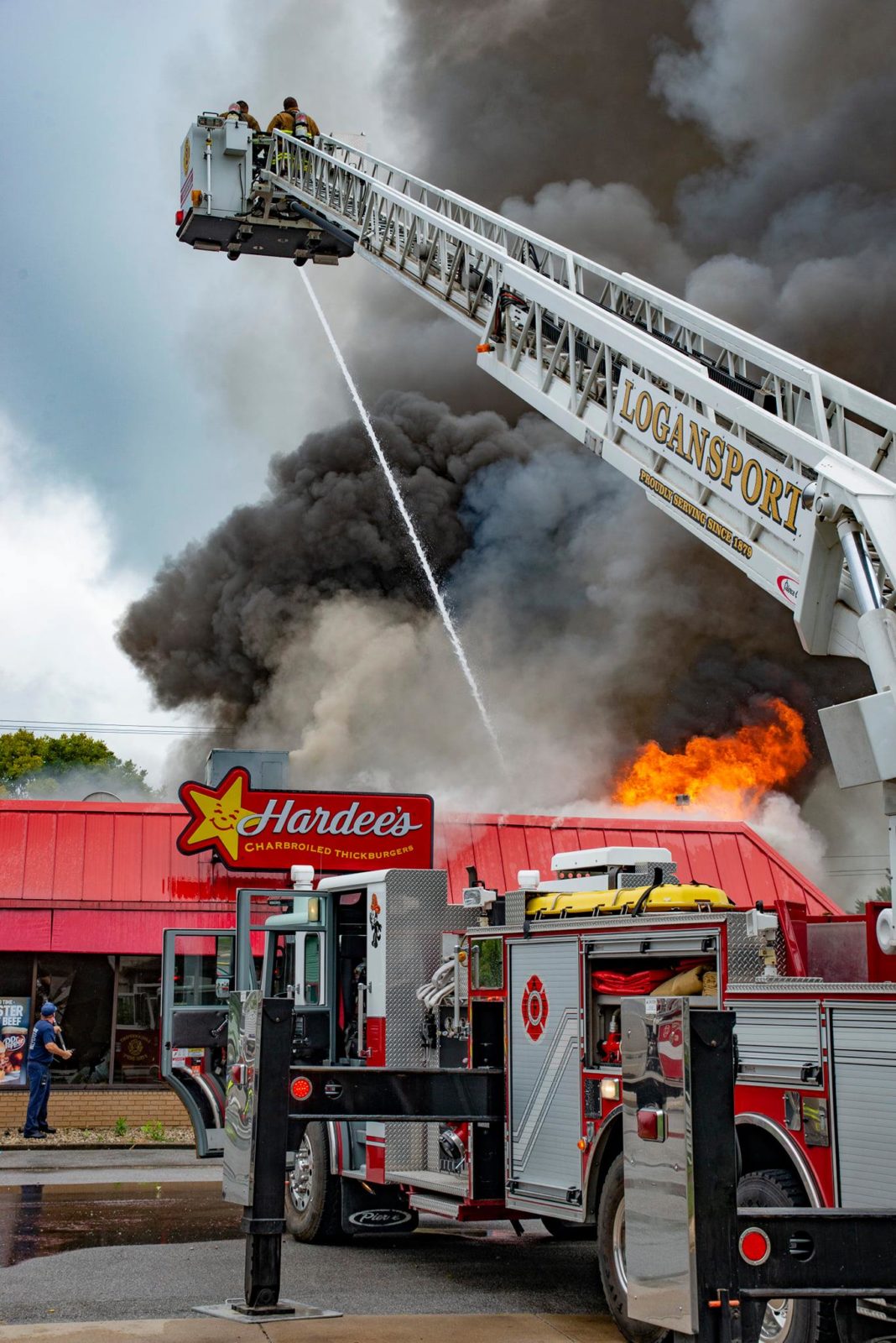 Truck driver blamed for sparking fire that destroyed fast food restaurant