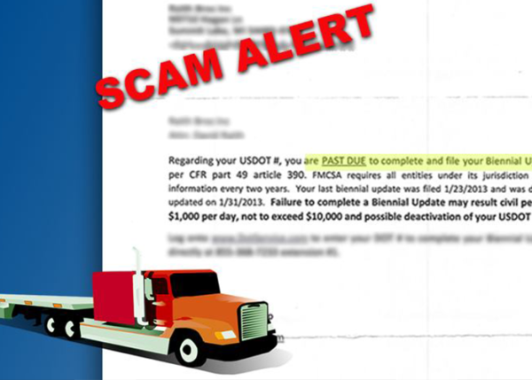 Truckers, don't be fooled by that DOT letter scam