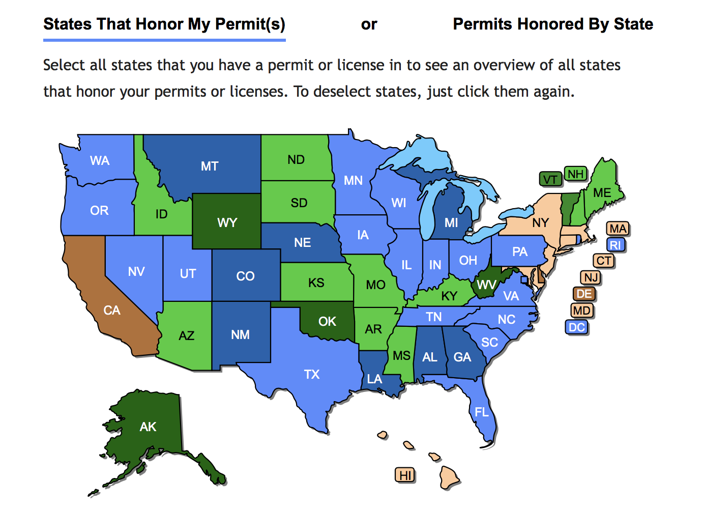 Truck Drivers' Gun Rights By State