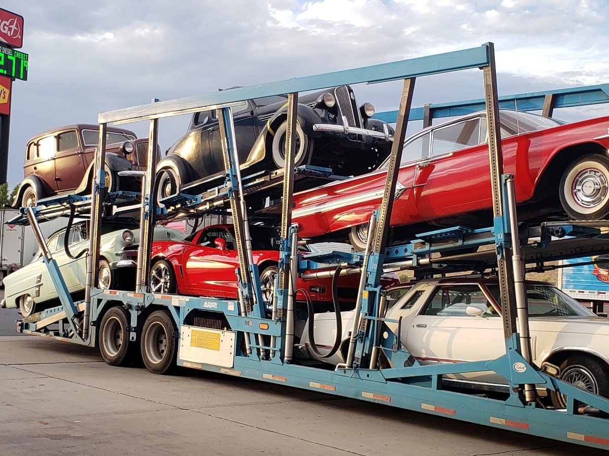 Car hauler filled with badass cars!