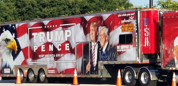 Unique ‘Red Giant’ semi truck tours country in support of Trump 2020 ...