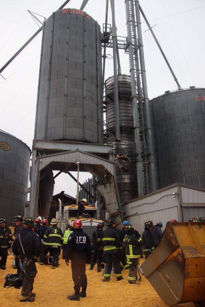 Truck driver killed in grain silo collapse