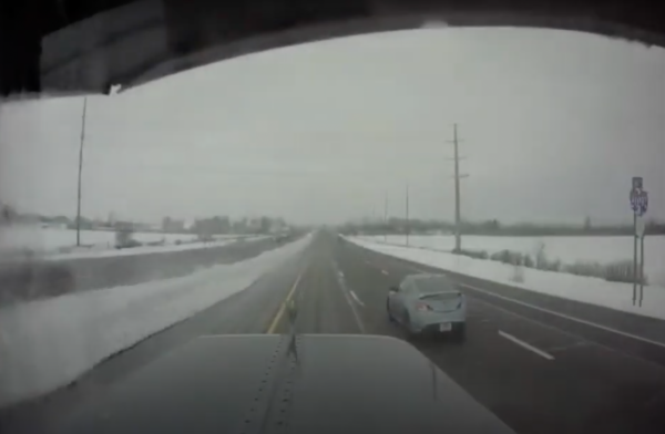 VIDEO: Car driver said he didn't see semi after major merge fail