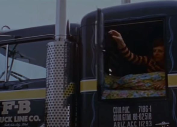 Retro footage shows trucking couple's life in a big rig circa 1970