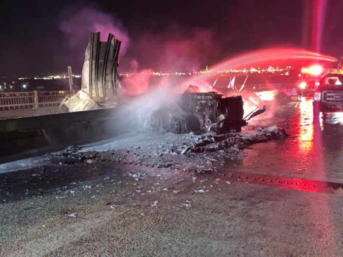 I-10 bridge partially reopens after semi truck fire