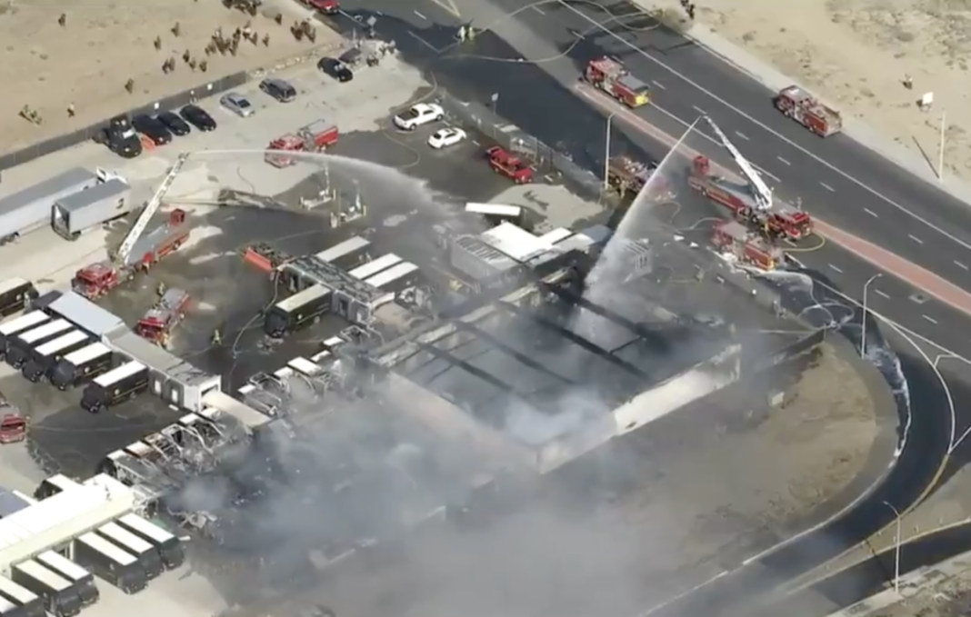 Explosion and fire reported at UPS facility in California