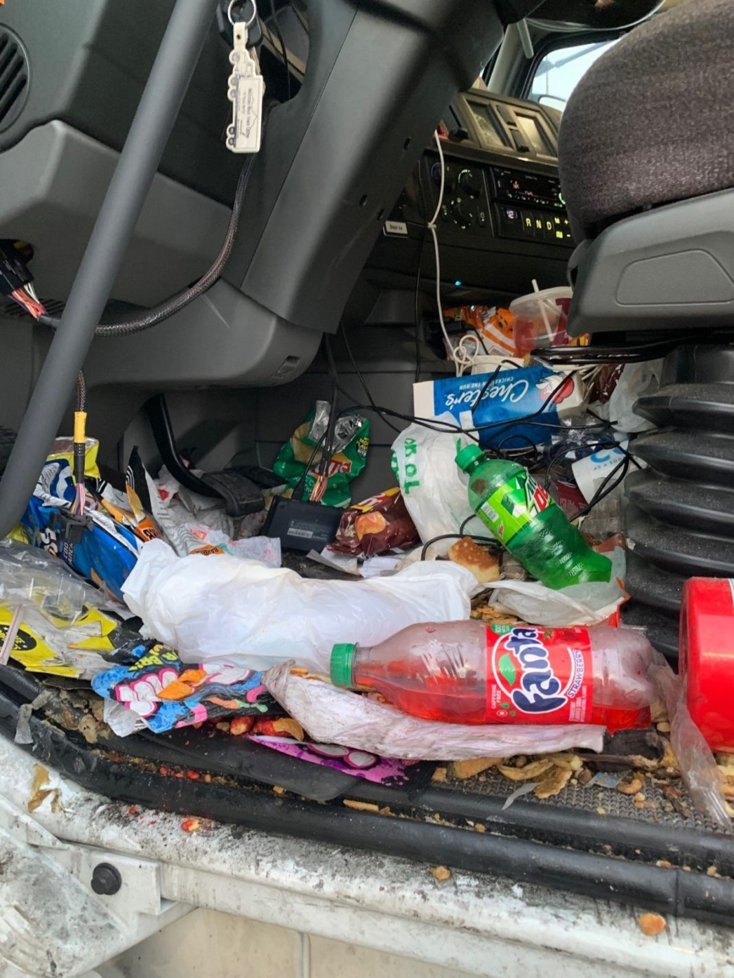 Georgia DPS calls out trucker's messy cab as 'extremely dangerous'