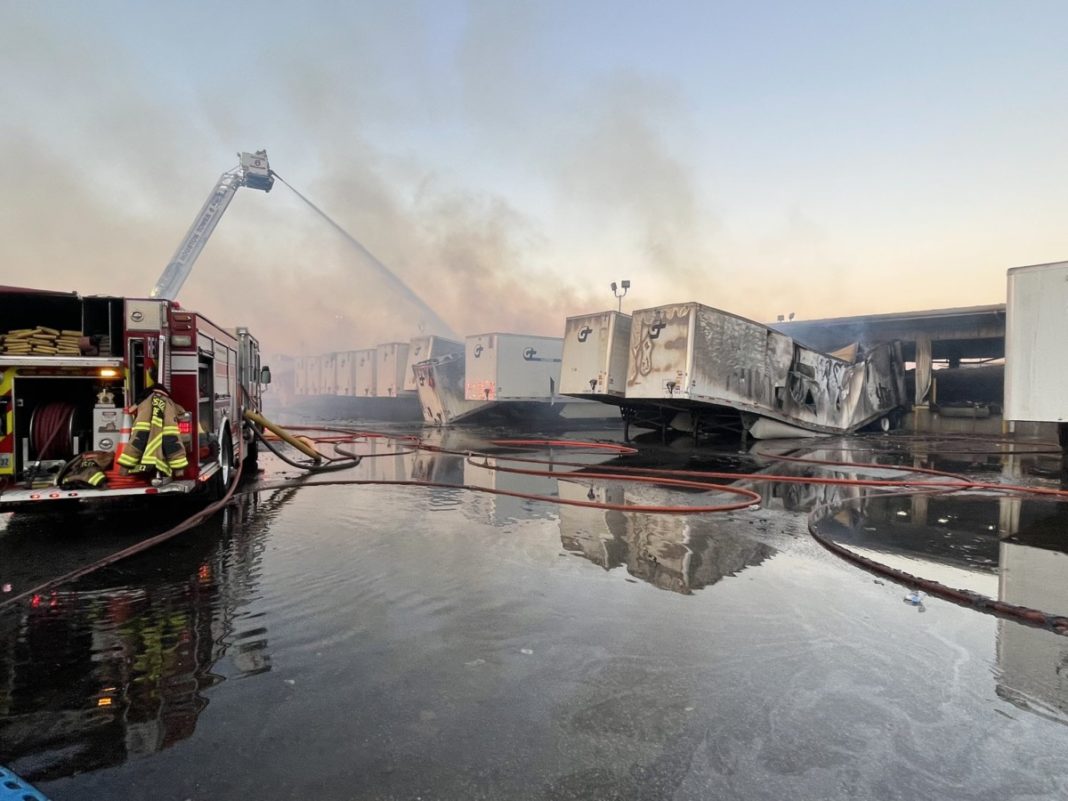Arson investigation underway following massive fire at Houston warehouse