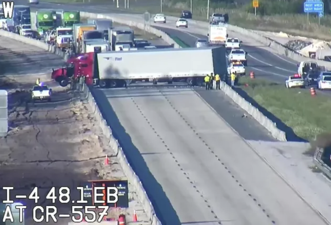 No estimated time of reopening for I-4 blocked since early this morning
