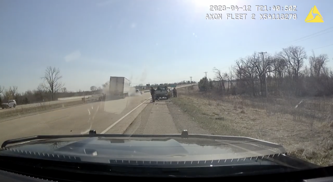 Wisconsin Sheriff cites truck driver for rear-end crash caught on dash cam