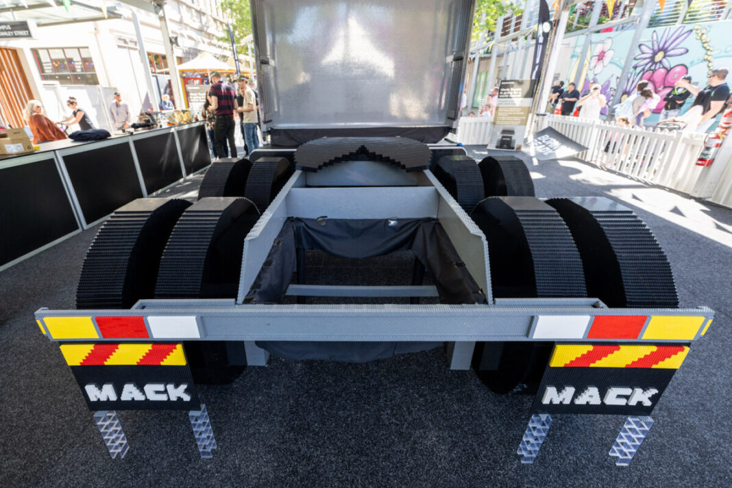 Check out this life-size Mack Anthem made from LEGOs