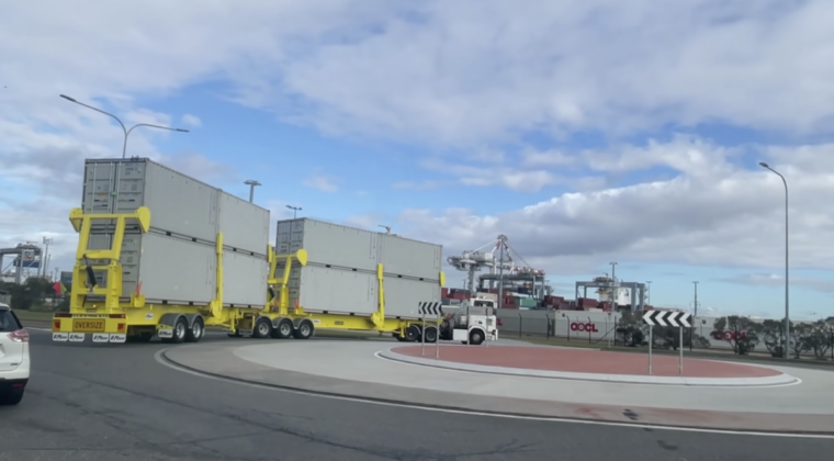 VIDEO: Would you drive this double-decker container combo?