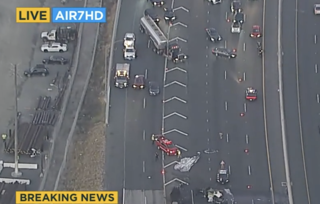 Five dead in multi-vehicle accident that sparked semi truck fire
