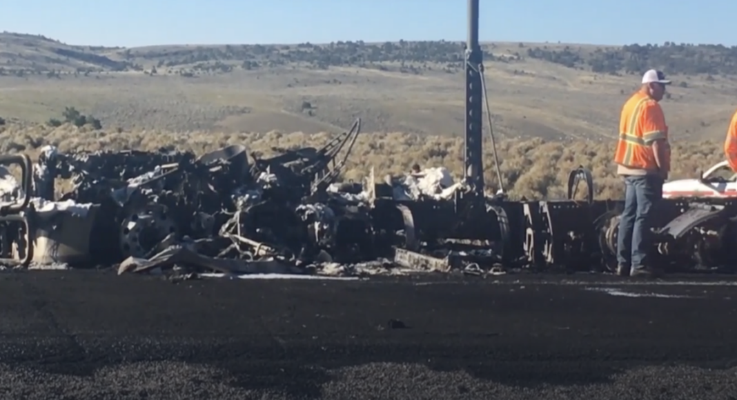 Tanker fire in Utah send smoke and flames high into the sky