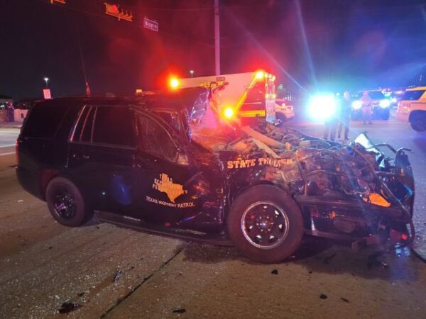 Watch As A Texas Trooper T-Bones A Big Rig During Police Pursuit In Katy