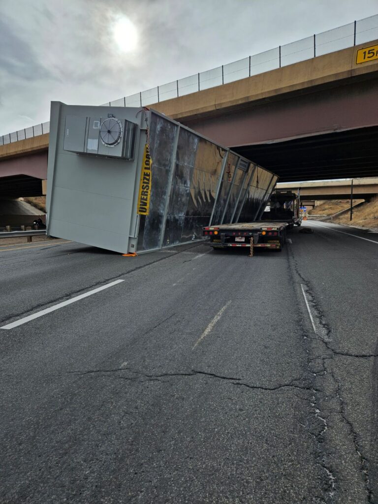 Oversized load bridge strike shuts down westbound I-70 in Golden, Colorado
