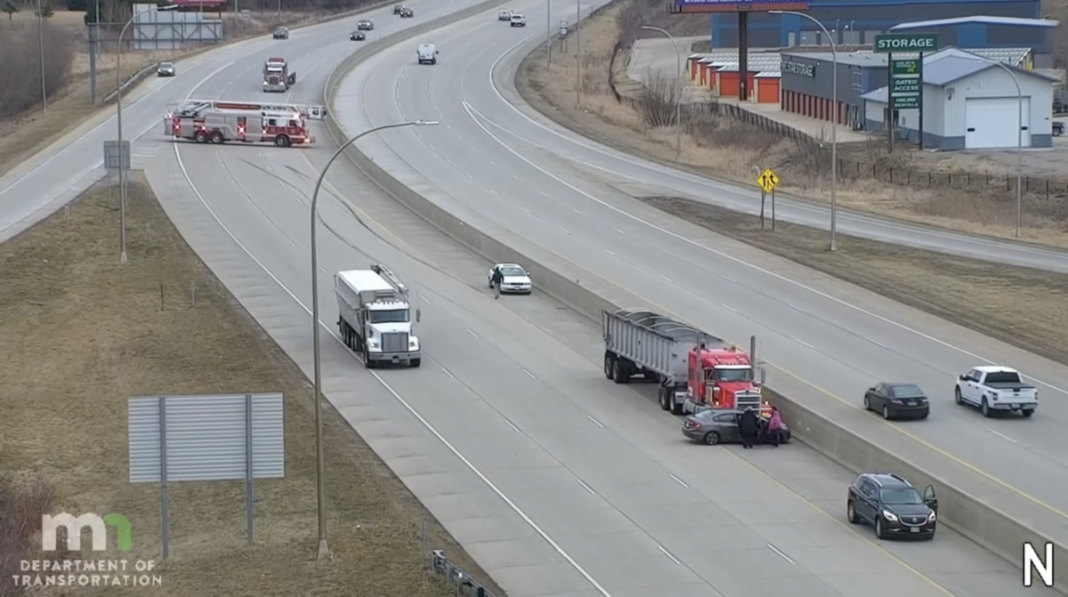 VIDEO: Fire truck driver's questionable maneuver forces trucker to take ...