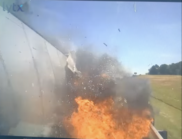 Stunning dash cam shows fiery semi crash on the Cimarron Turnpike ...