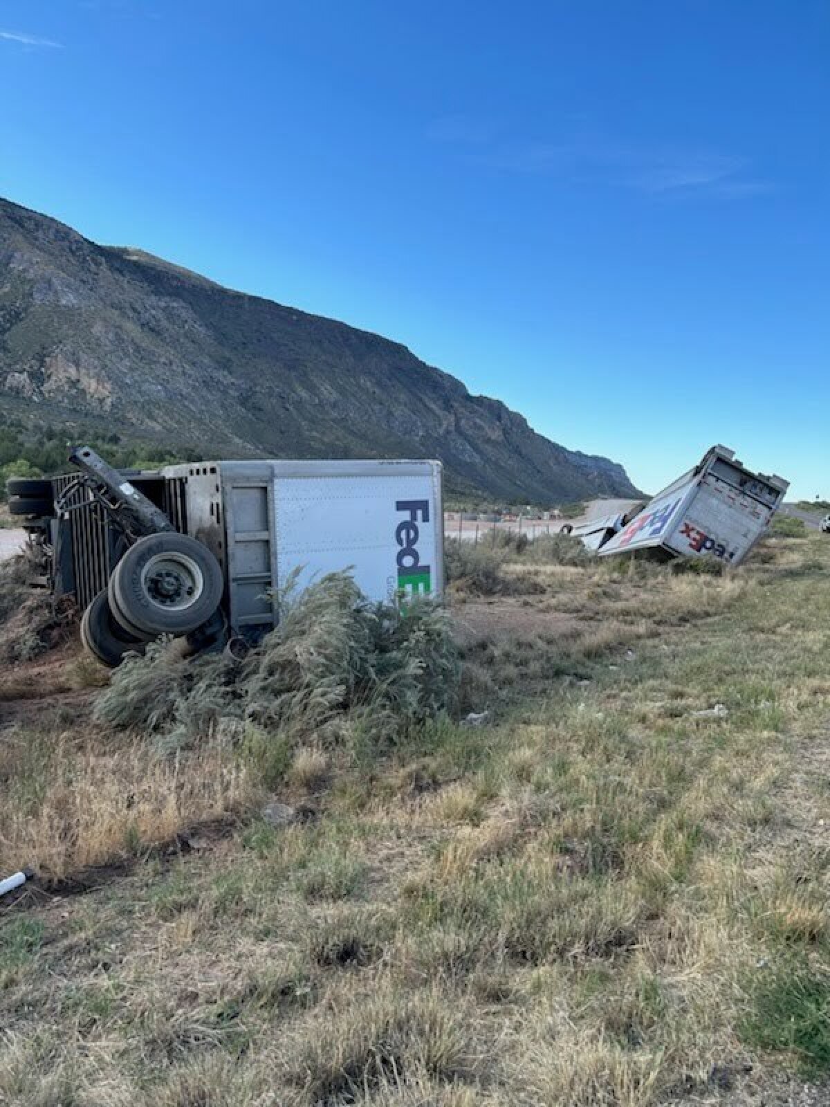 Driver falls asleep hauling doubles and sideswipes second rig