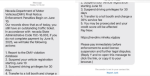 New unpaid traffic ticket DMV text scam reported in many states