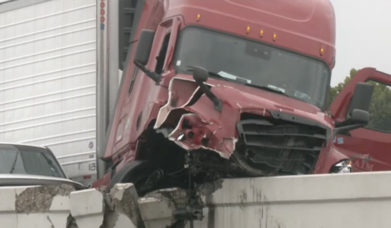 17 hospitalized but none killed in Labor Day weekend pile-up crash involving 2 tractor trailers