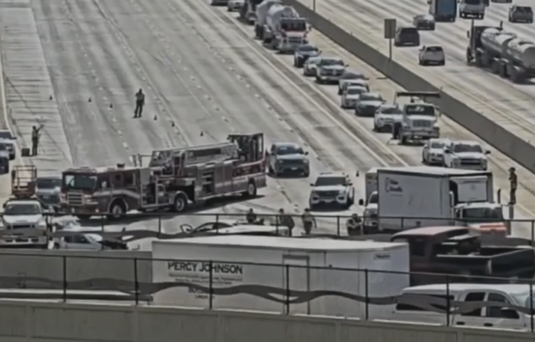 Two girls found locked inside trailer of rig involved in pile up crash ...