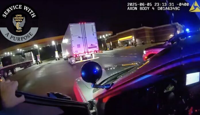 Ohio troopers share video from semi truck pursuit that ended with ...