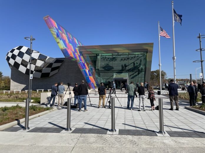 Indy 500-themed rest area opens on I-70 in Indiana with 128 truck ...