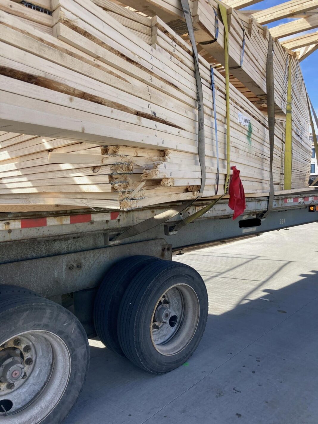 Car severely damaged after crashing into commercial vehicle's legally ...