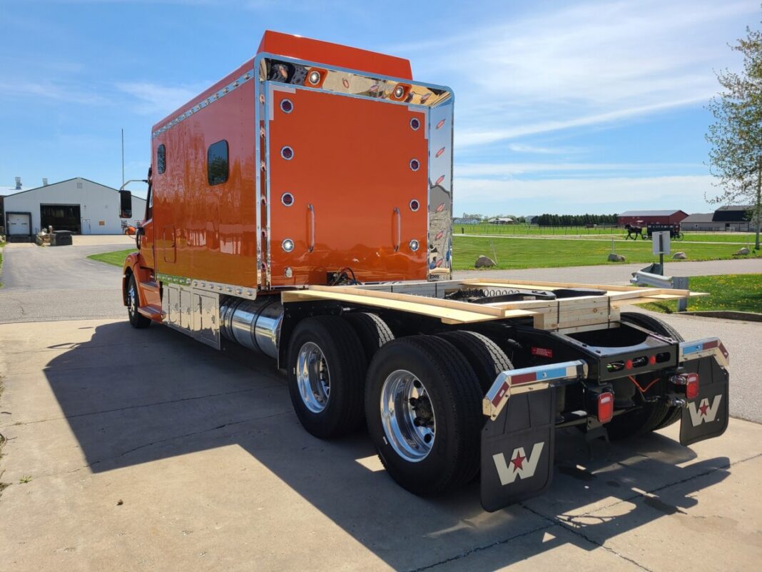 Get a closer look inside this eye-catching tangerine Western Star 57X ...