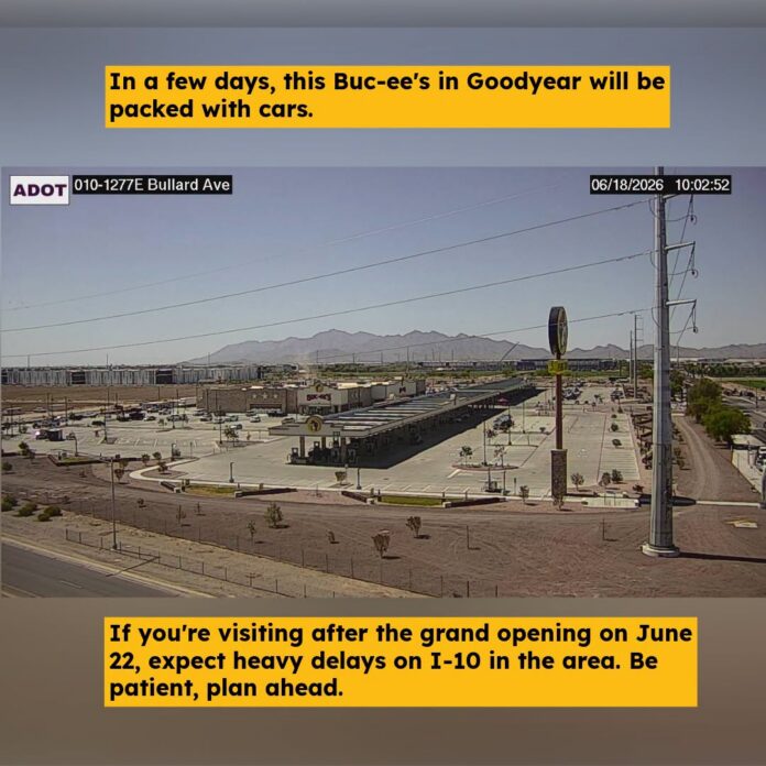 Arizona DOT issues 'HEAVY' traffic warning for I-10 as new Buc-ee's ...
